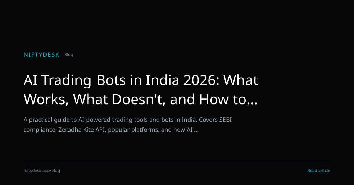 AI Trading Bots in India 2026: What Works, What Doesn't, and How to Get ...