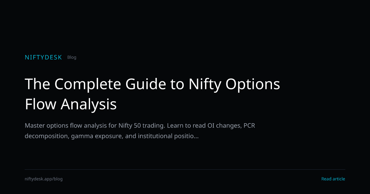 The Complete Guide to Nifty Options Flow Analysis | NiftyDesk Blog