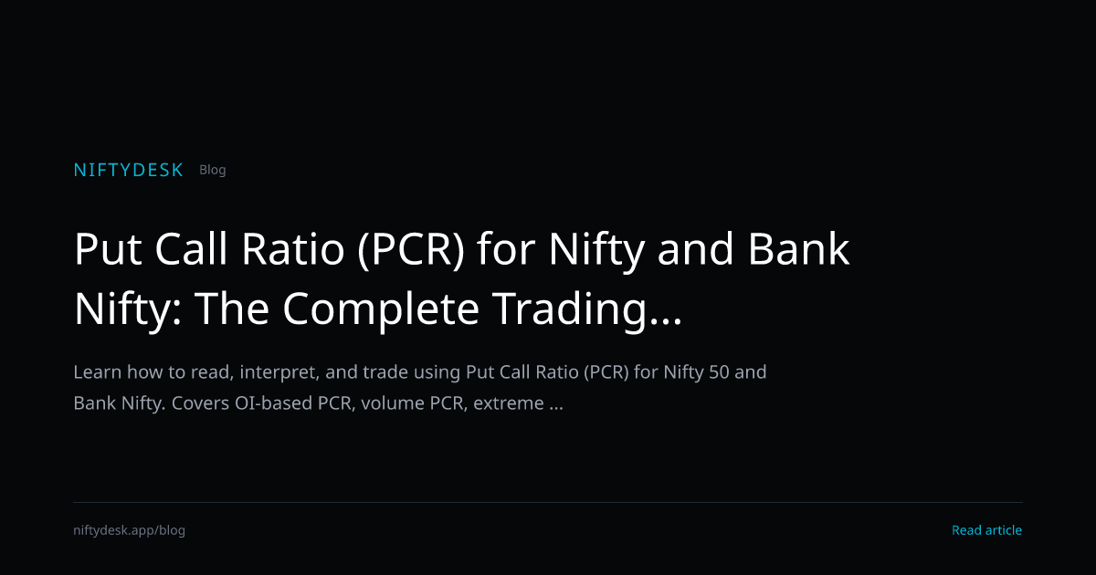 Put Call Ratio (PCR) for Nifty and Bank Nifty: The Complete Trading ...